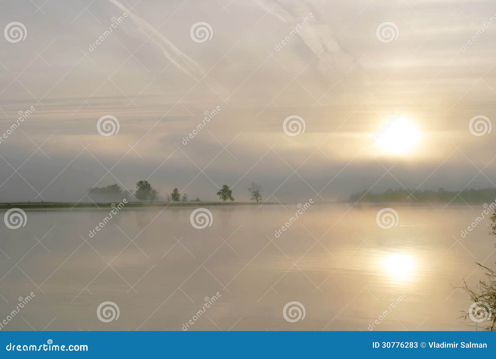 Sunrise on the river stock image. Image of mirror, park - 30776283