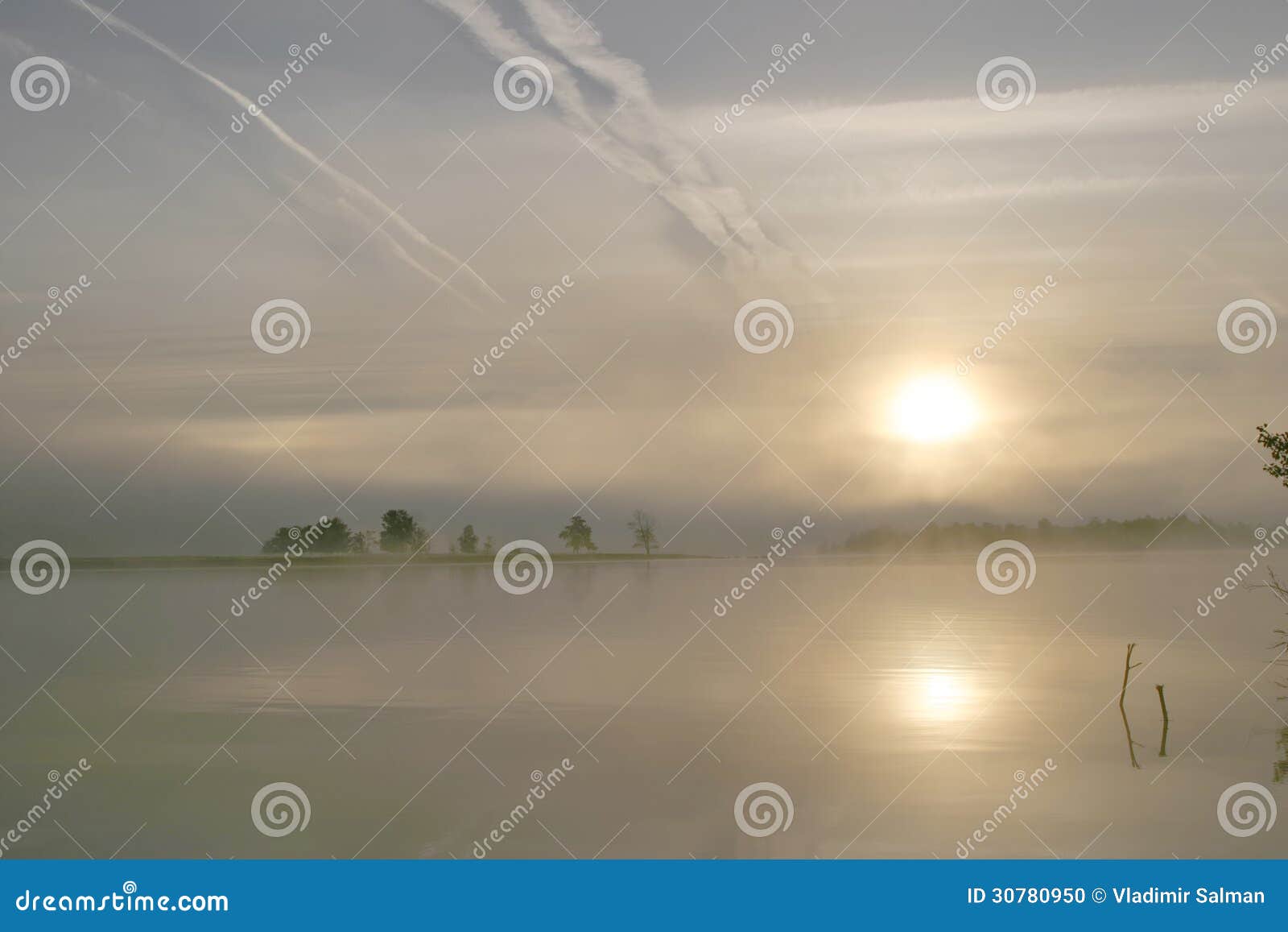 Sunrise on the river stock photo. Image of bright, reflection - 30780950