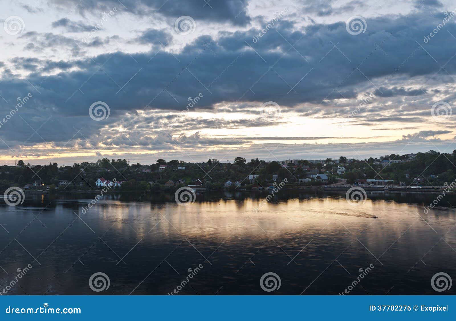 Sunrise on the River Composition Stock Photo - Image of morning, scenic ...