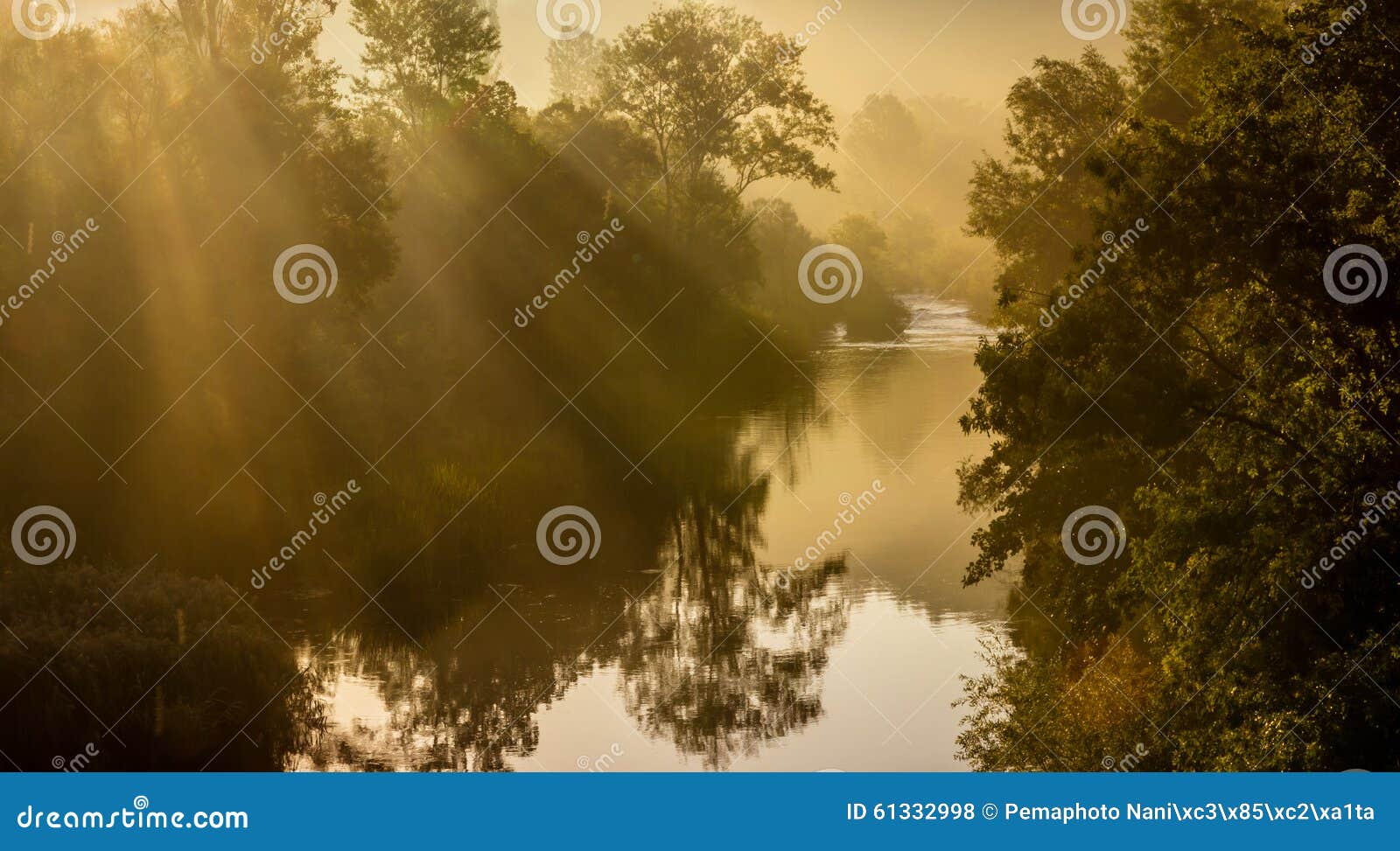 Sunrise on River stock photo. Image of river, rays, light - 61332998