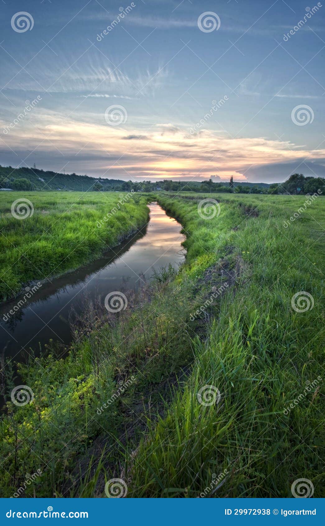 Sunrise on river stock photo. Image of dramatic, golden - 29972938