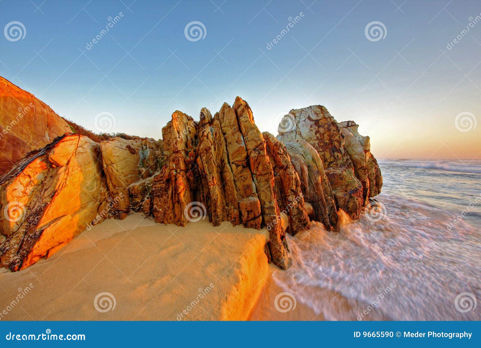 Sunrise Rocks stock photo. Image of horizon, copyspace - 9665590