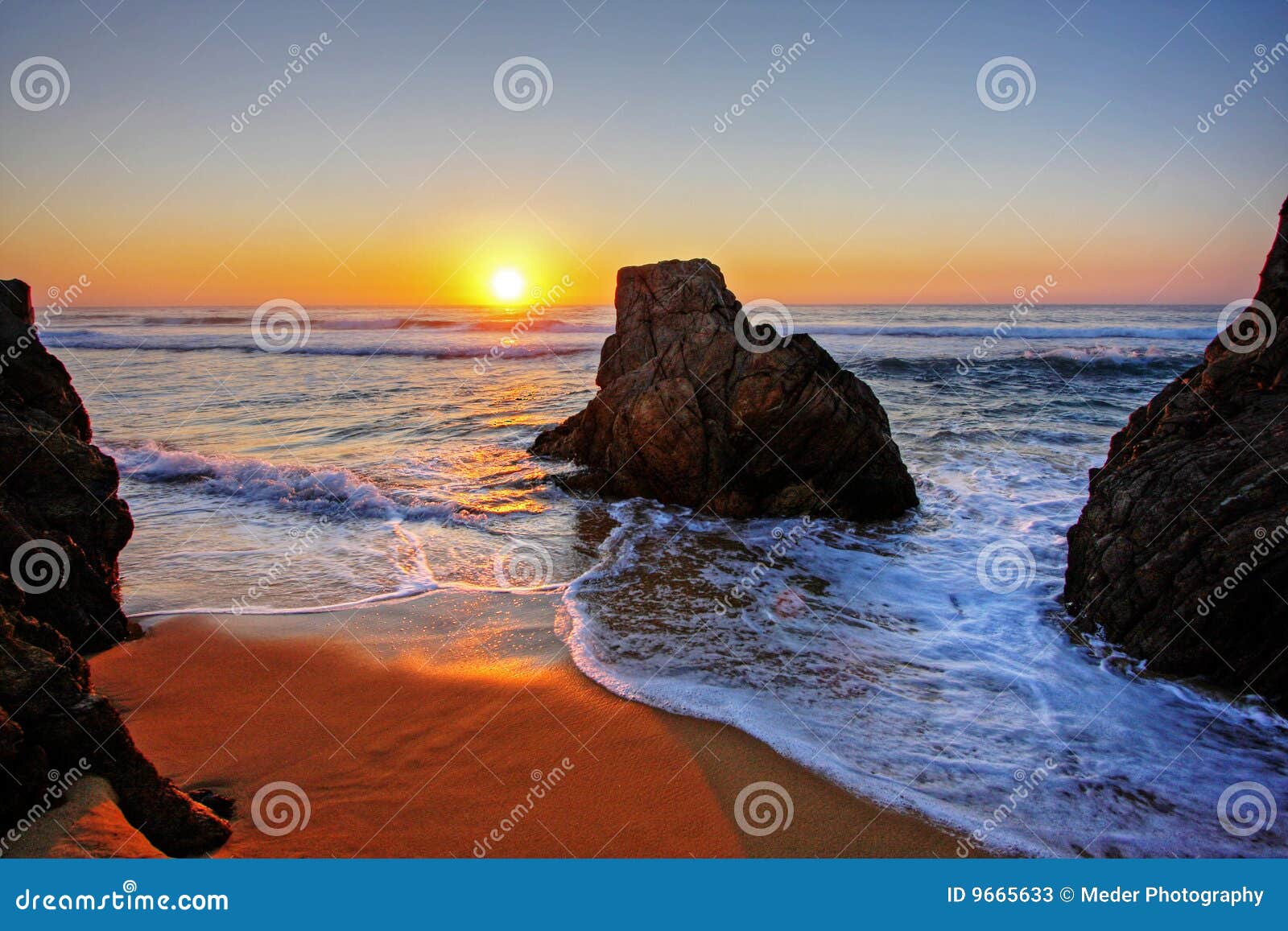 Sunrise Rocks stock image. Image of clear, calm, holiday - 9665633
