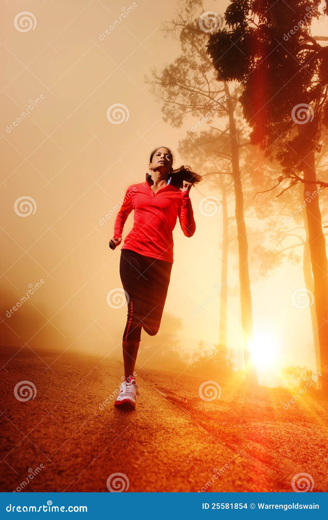 Sunrise running woman stock photo. Image of people, alone - 25581854