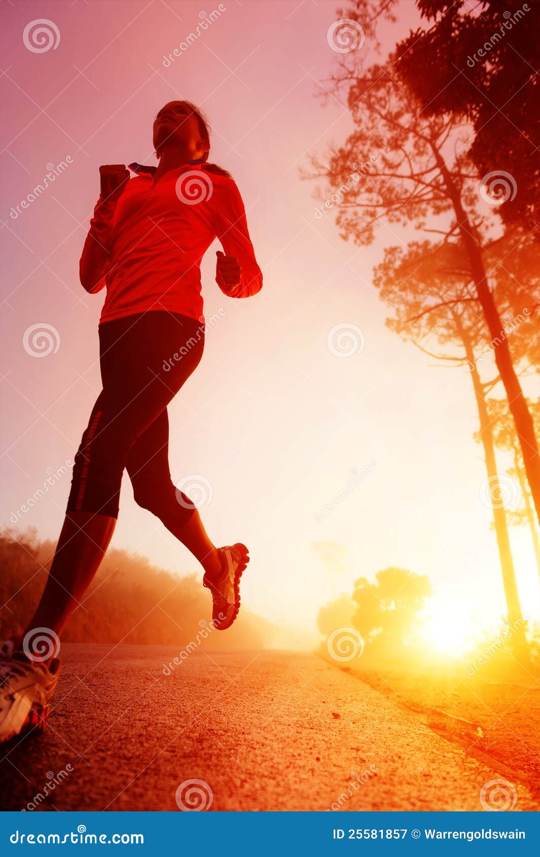 Sunrise running woman stock image. Image of fitness, girl - 25581857