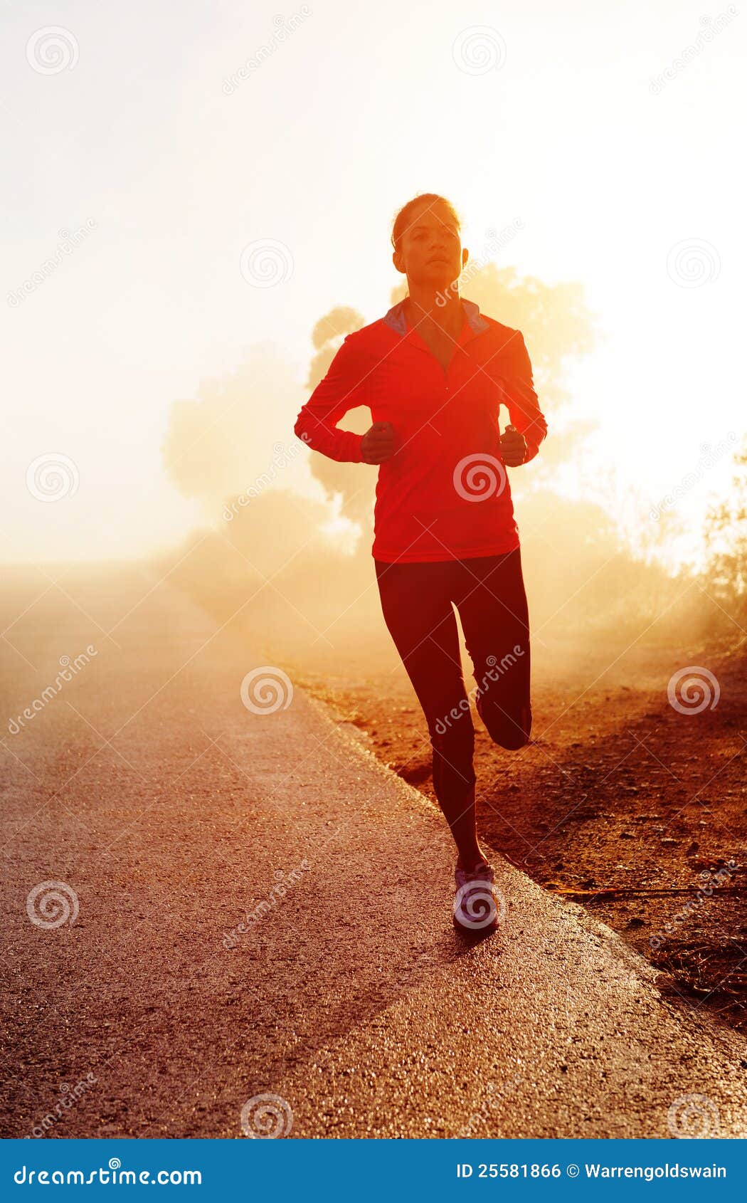 Sunrise running woman stock photo. Image of endurance - 25581866