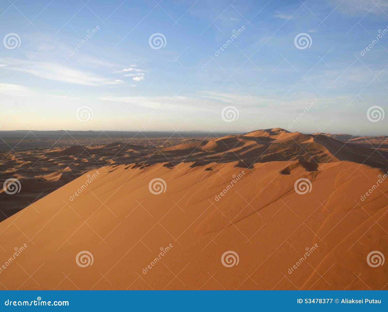 Sunrise in Sahara desert stock image. Image of sunrise - 53478377