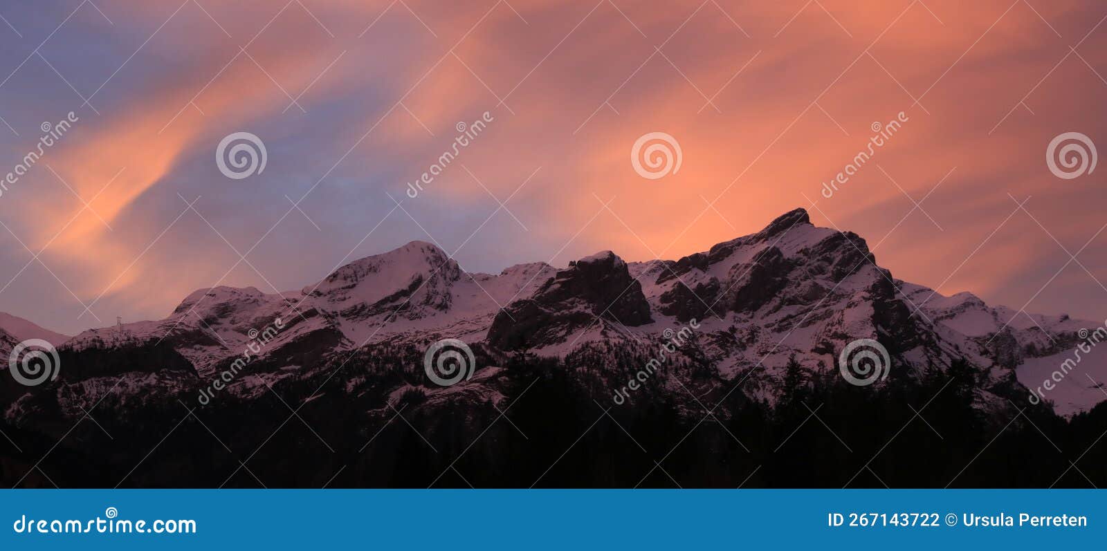 Sunrise Scene in Gsteig Bei Gstaad Stock Photo - Image of panorama ...