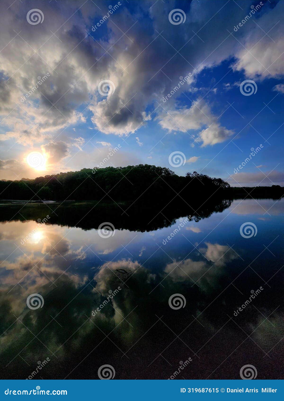 Sunrise Scenic Abstract Nature Art Reflection Lake Abstract Stock Image ...