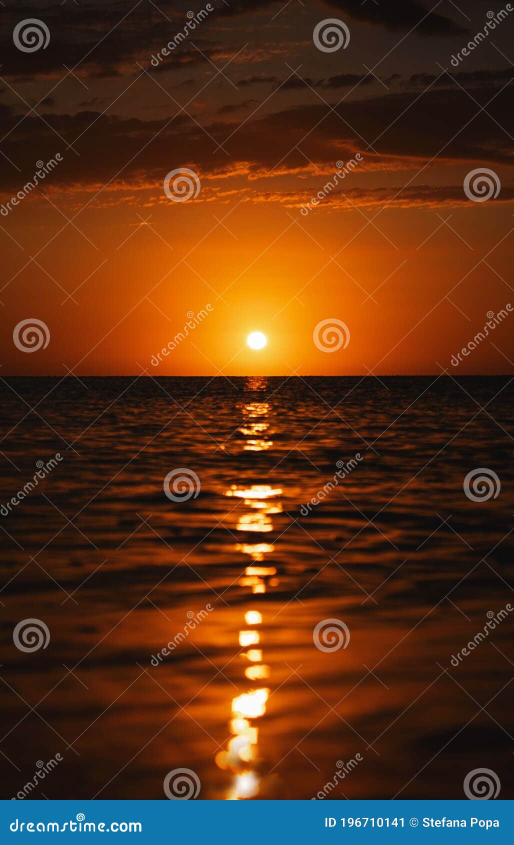 Sunrise from the Sea, Sun Above the Water Stock Image - Image of scenic ...