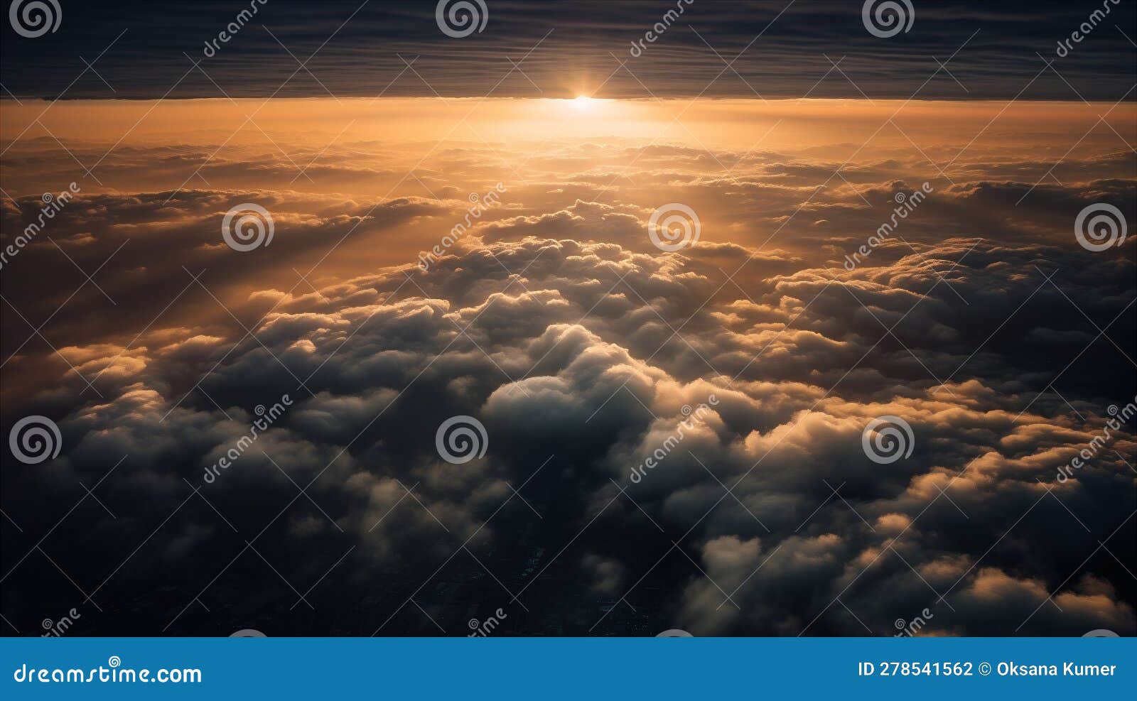 Sunrise Seen from the Air, Dramatic View. Sky, Heaven Image. Generative ...