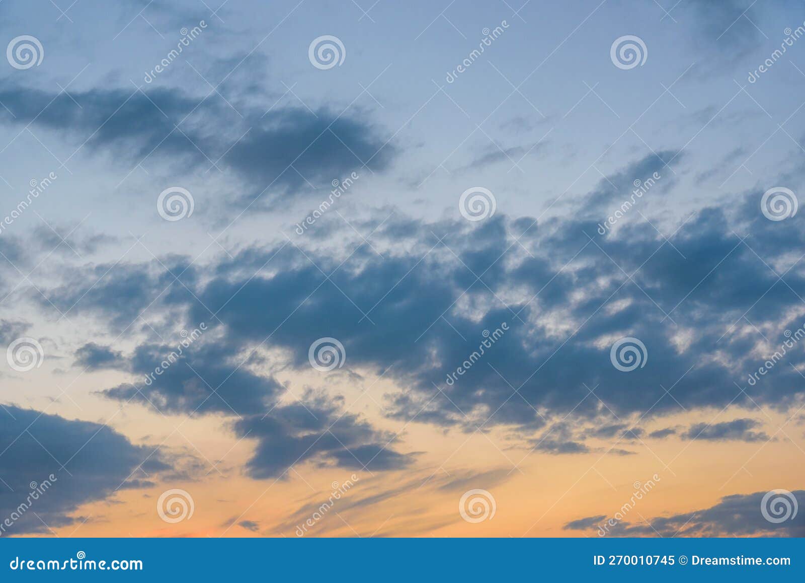 Sunrise Sky with Beautiful Light Blue Clouds Stock Image - Image of ...