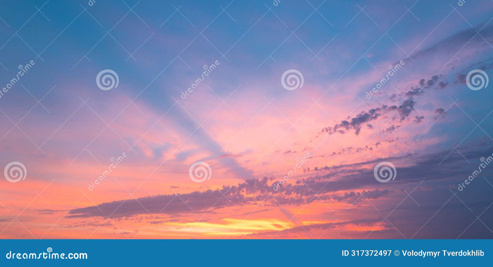 Sunrise Sky with Clouds. Sunset Sky on Twilight in the Evening with Sunset. Cloud Nature Sky ...