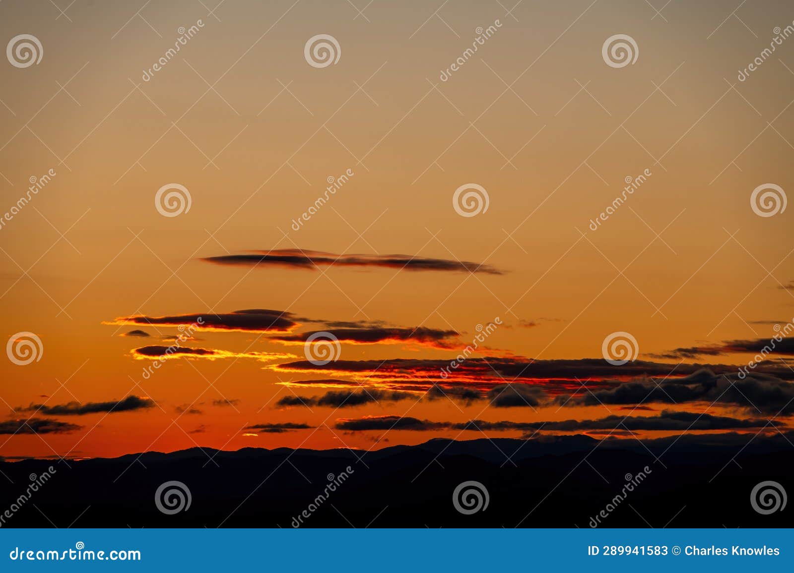 Sunrise Sky with Layers of Clouds in the Sky Stock Image - Image of ...
