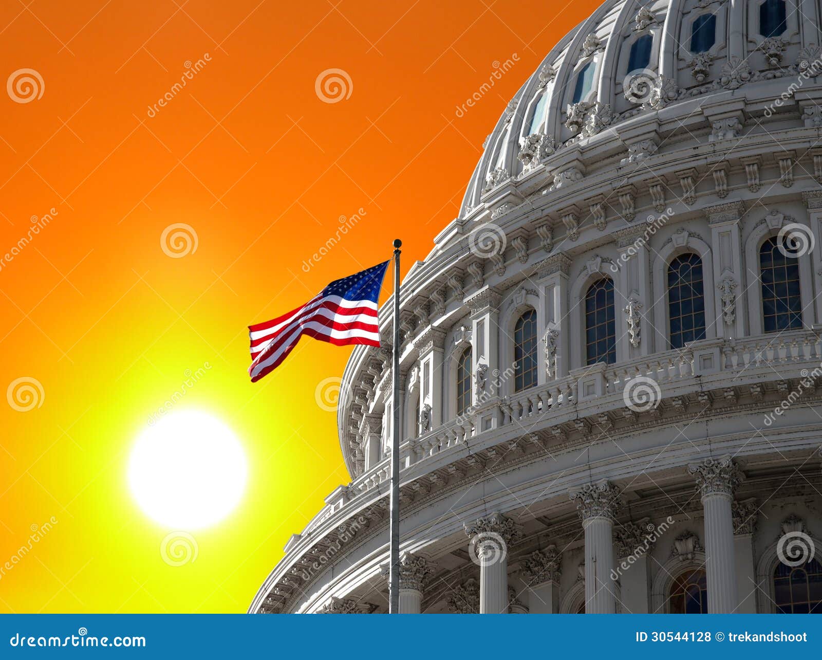 Sunrise Sky Over US Capitol Stock Photo - Image of sunset ...