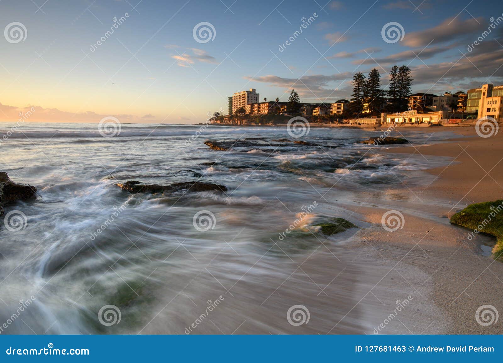 Sunrise at South Cronulla Beach in Sydney Stock Image - Image of ...