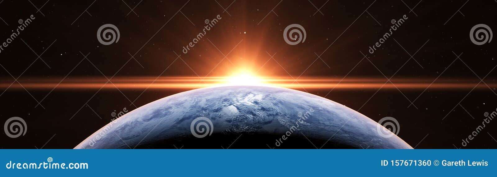 Sunrise over Earth stock photo. Image of concept, sunlight - 157671360