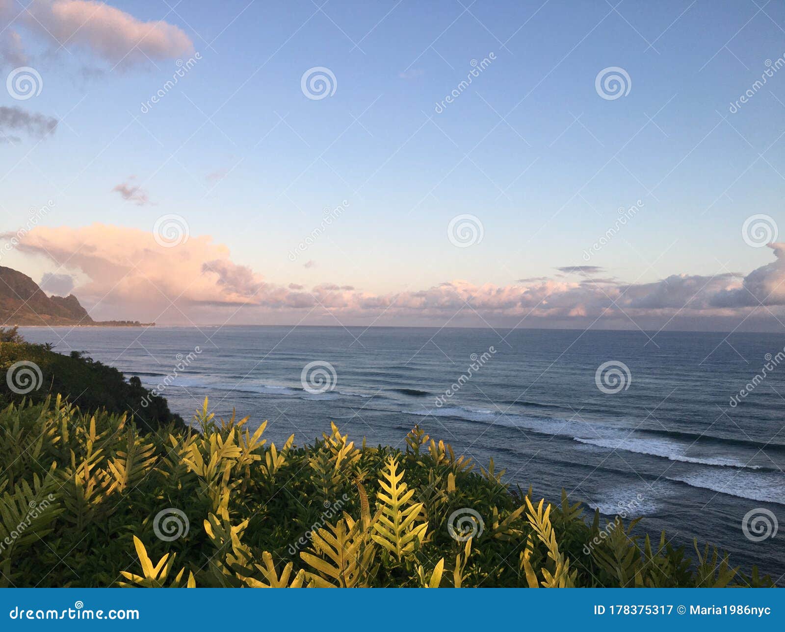 Sunrise in Spring on Kauai Island, Hawaii. Stock Image - Image of ...