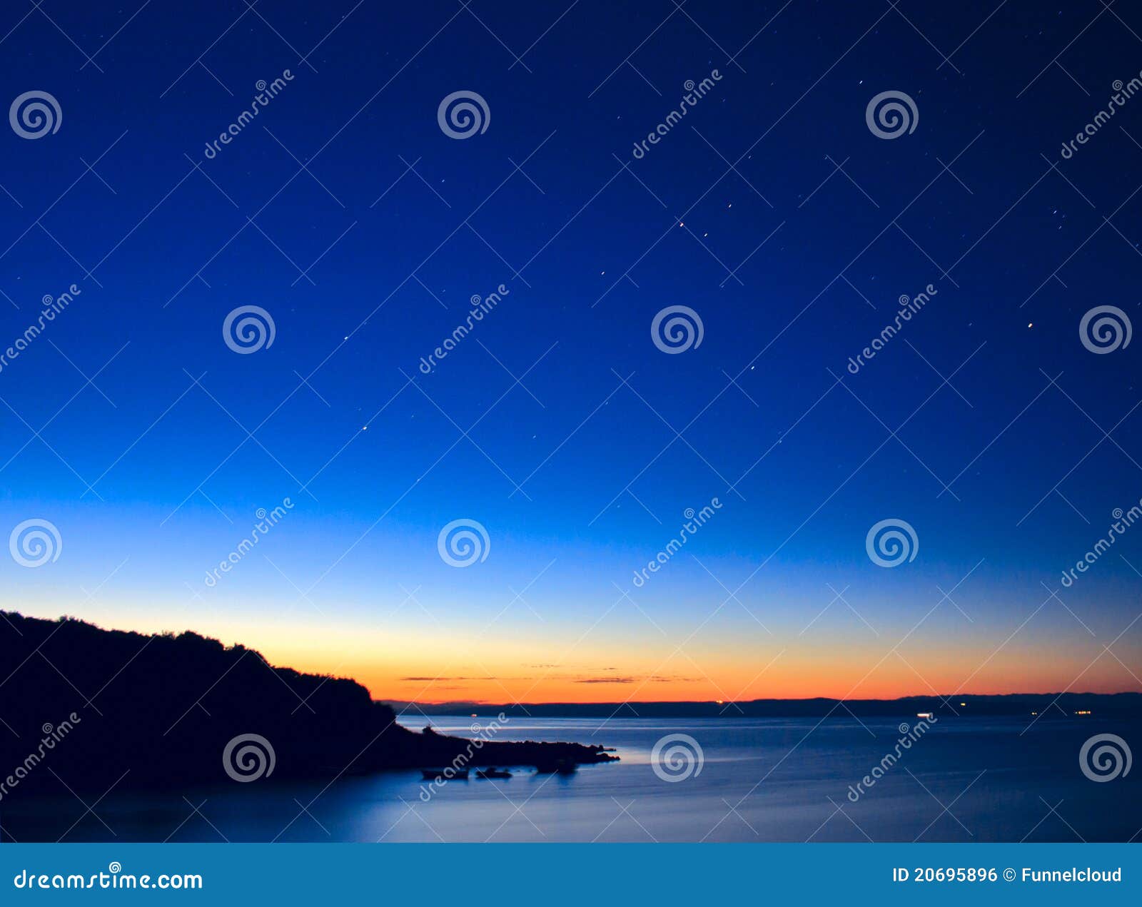Sunrise and stars stock photo. Image of scene, dusk, skyline - 20695896