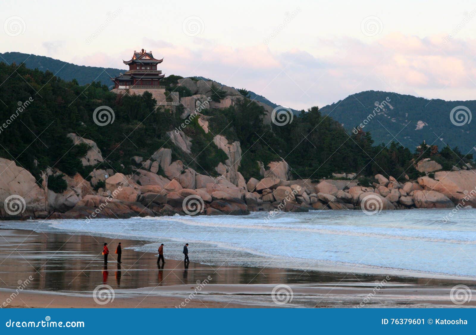 Sunrise at 1000 Steps Beach, Mount Putuo Island, China Editorial Photo ...