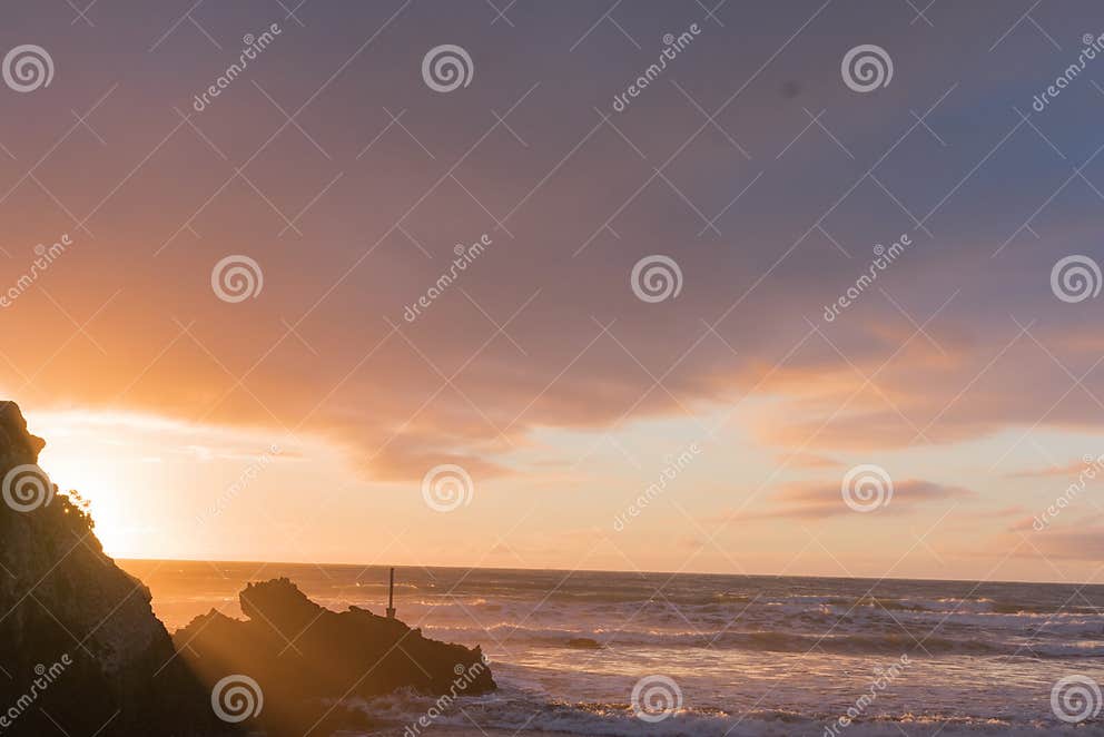 Sunrise Sumner beach stock image. Image of coast, popular - 93404265