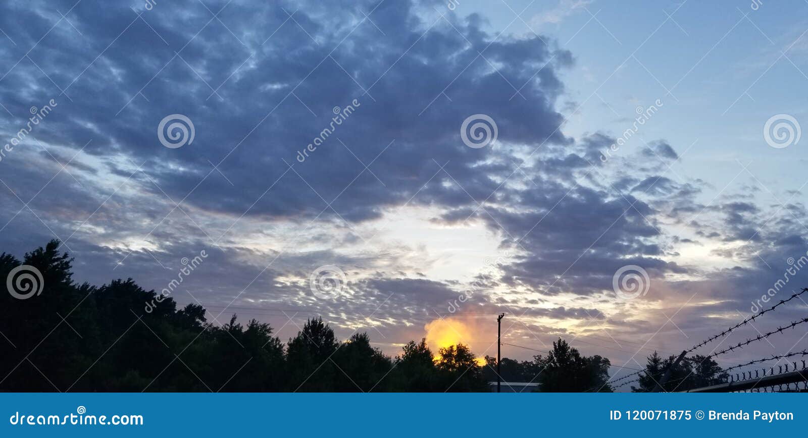 Sunrise stock image. Image of smoke, chimney, sunrise - 120071875