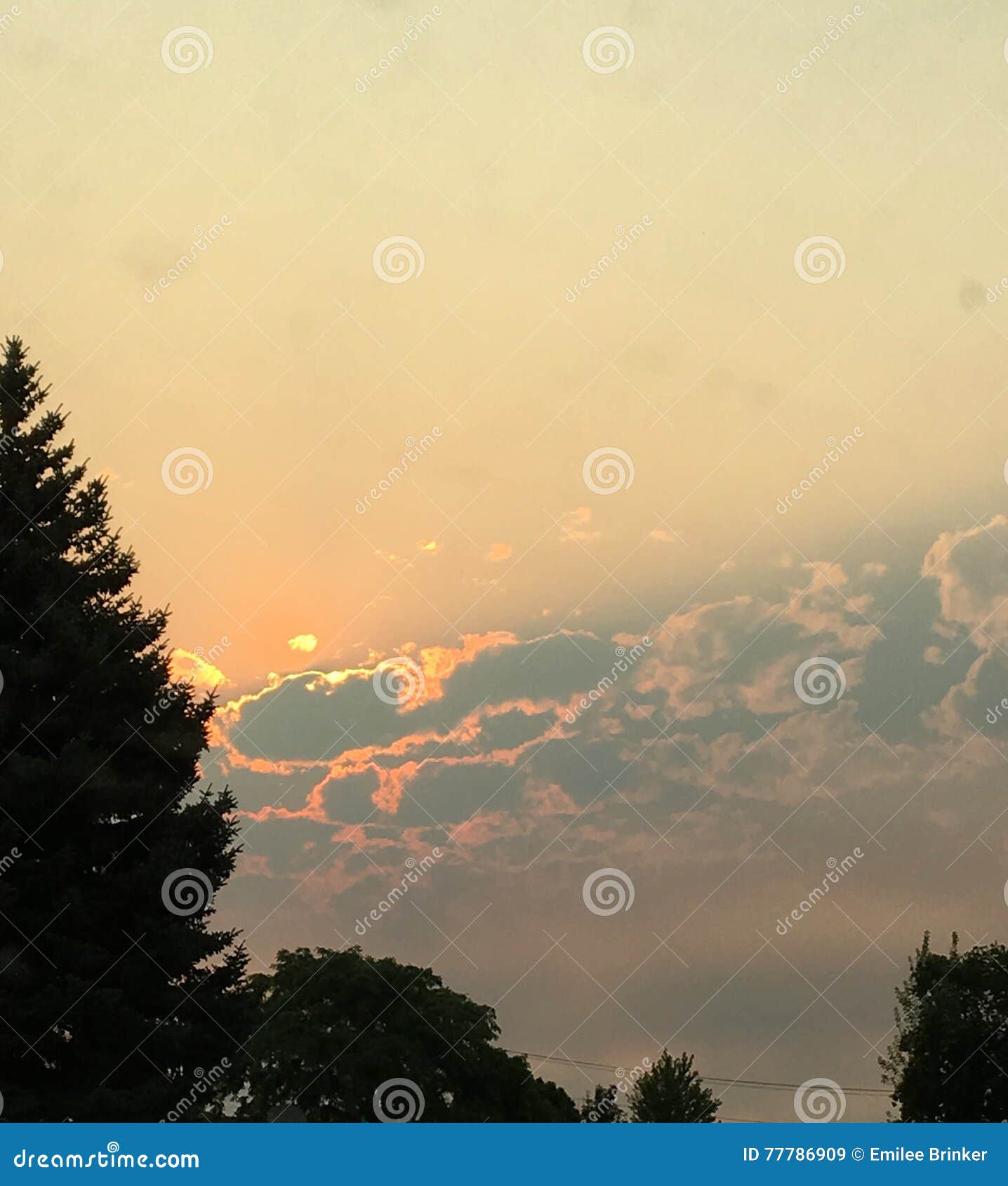 Sunrise stock image. Image of bright, dusk, yellow, sunrise - 77786909