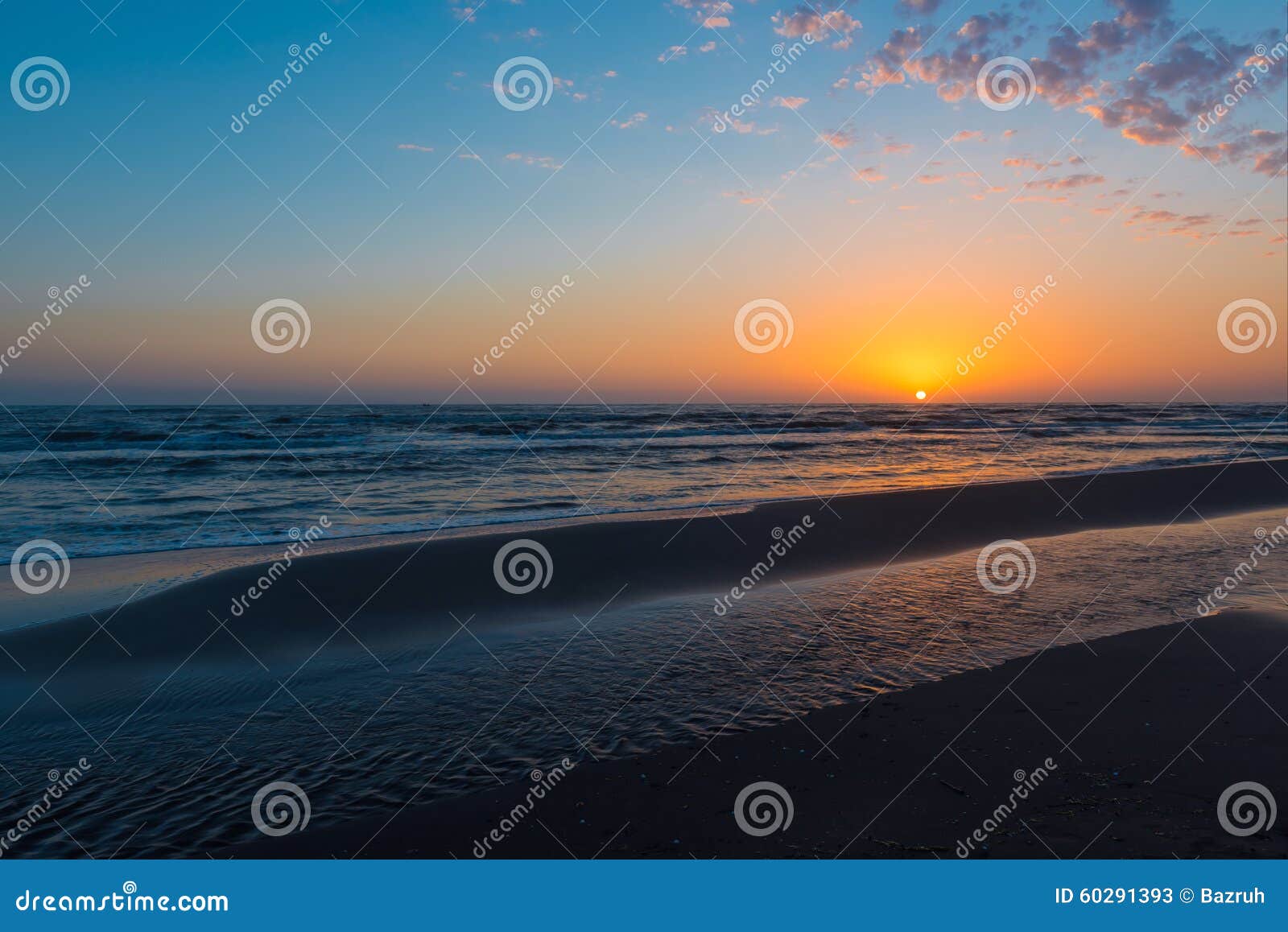 Sunrise on sea. Bright sun stock image. Image of shore - 60291393