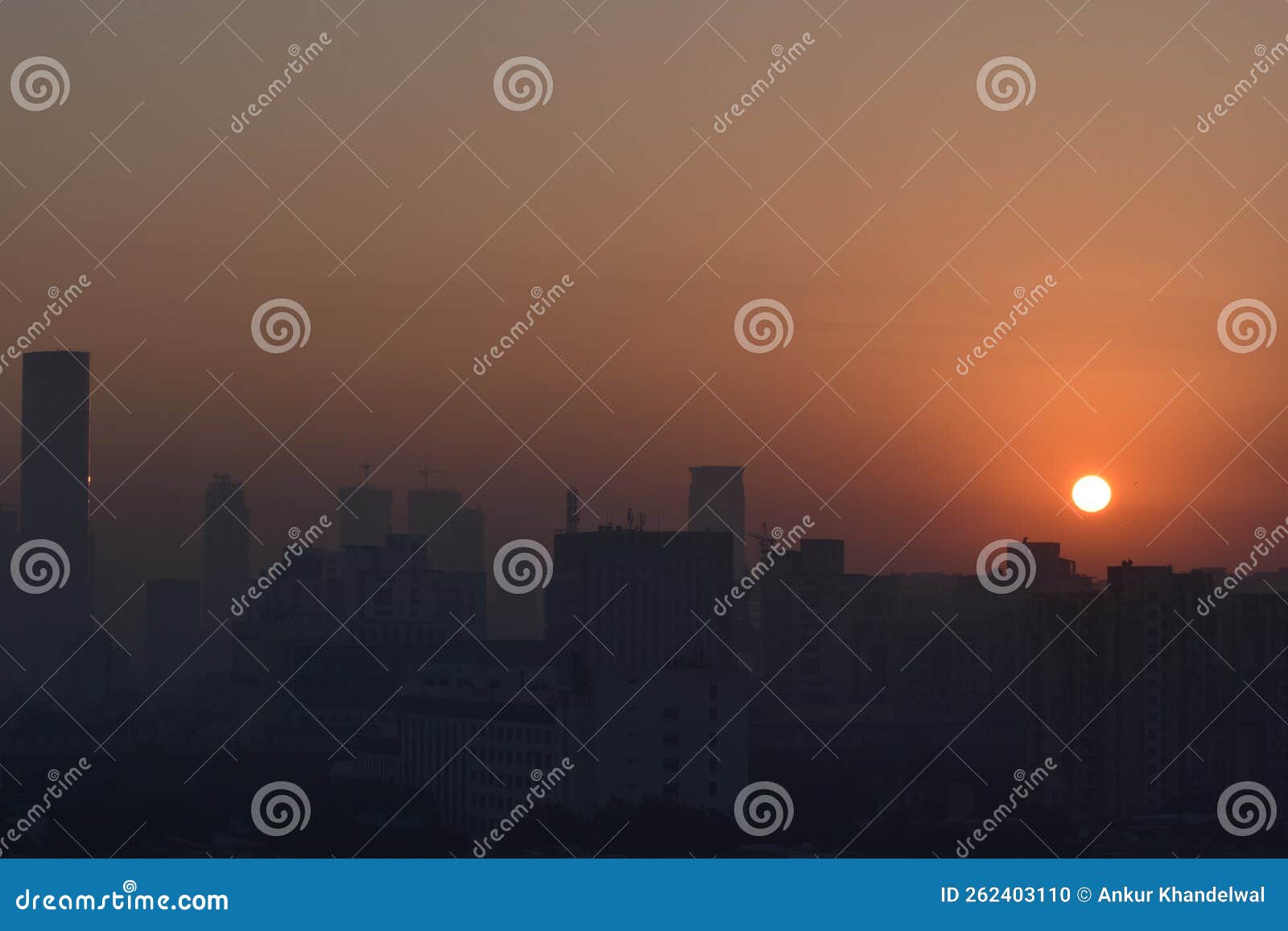 Sunrise & Sunset in the Millennium City. Night View of Metropolis Stock ...