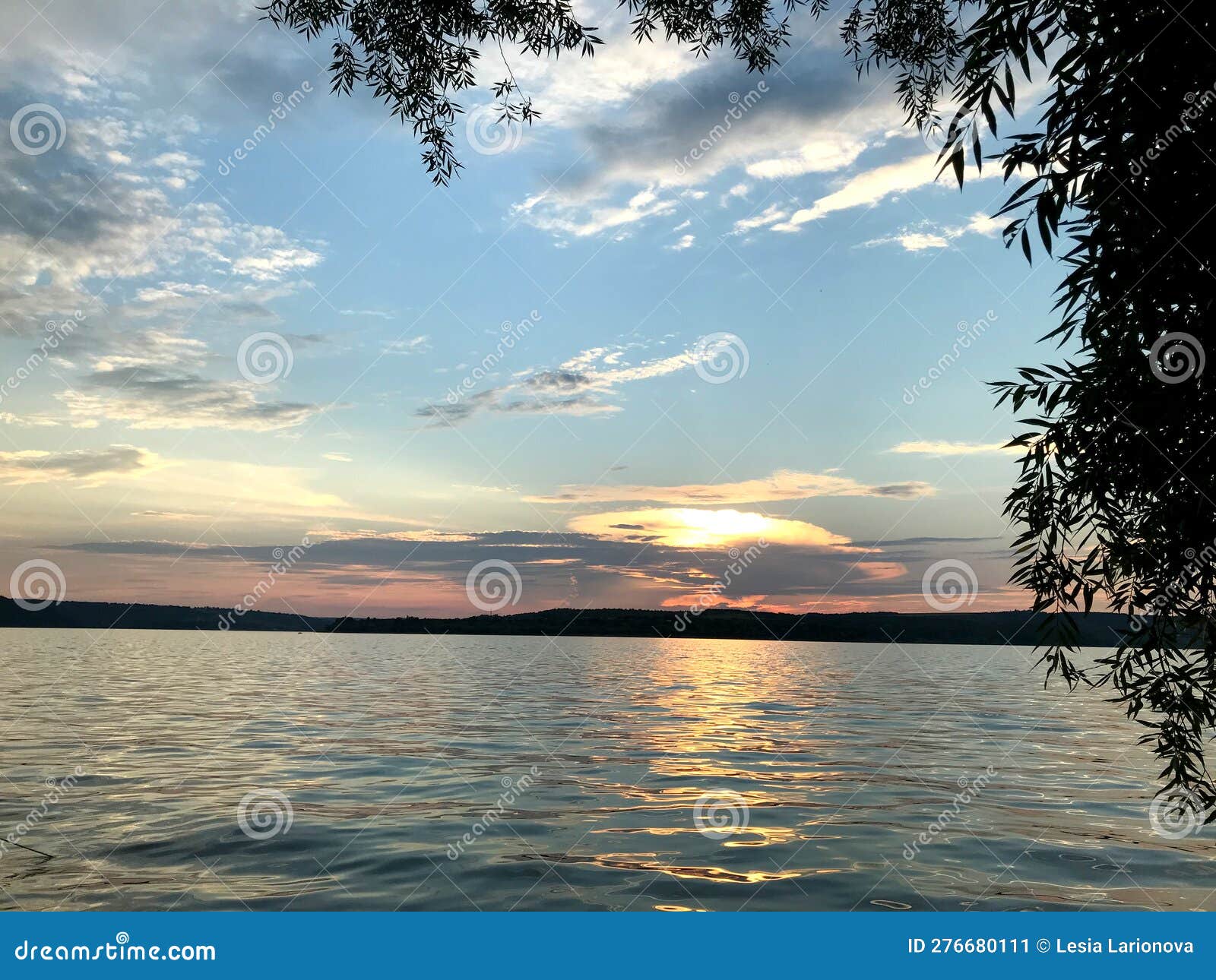 Sunset or Sunrise Over Water. Stock Image - Image of sunlight, summer ...