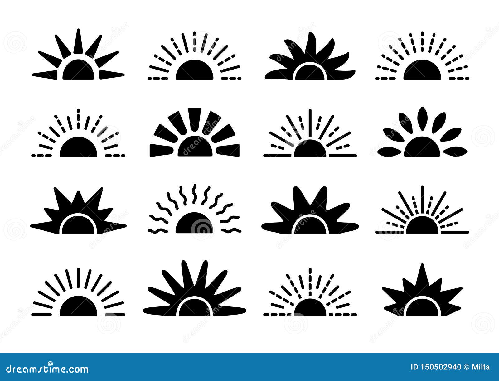 Sunset Clipart Black And White Sunrise Clipart Sunset Png Download