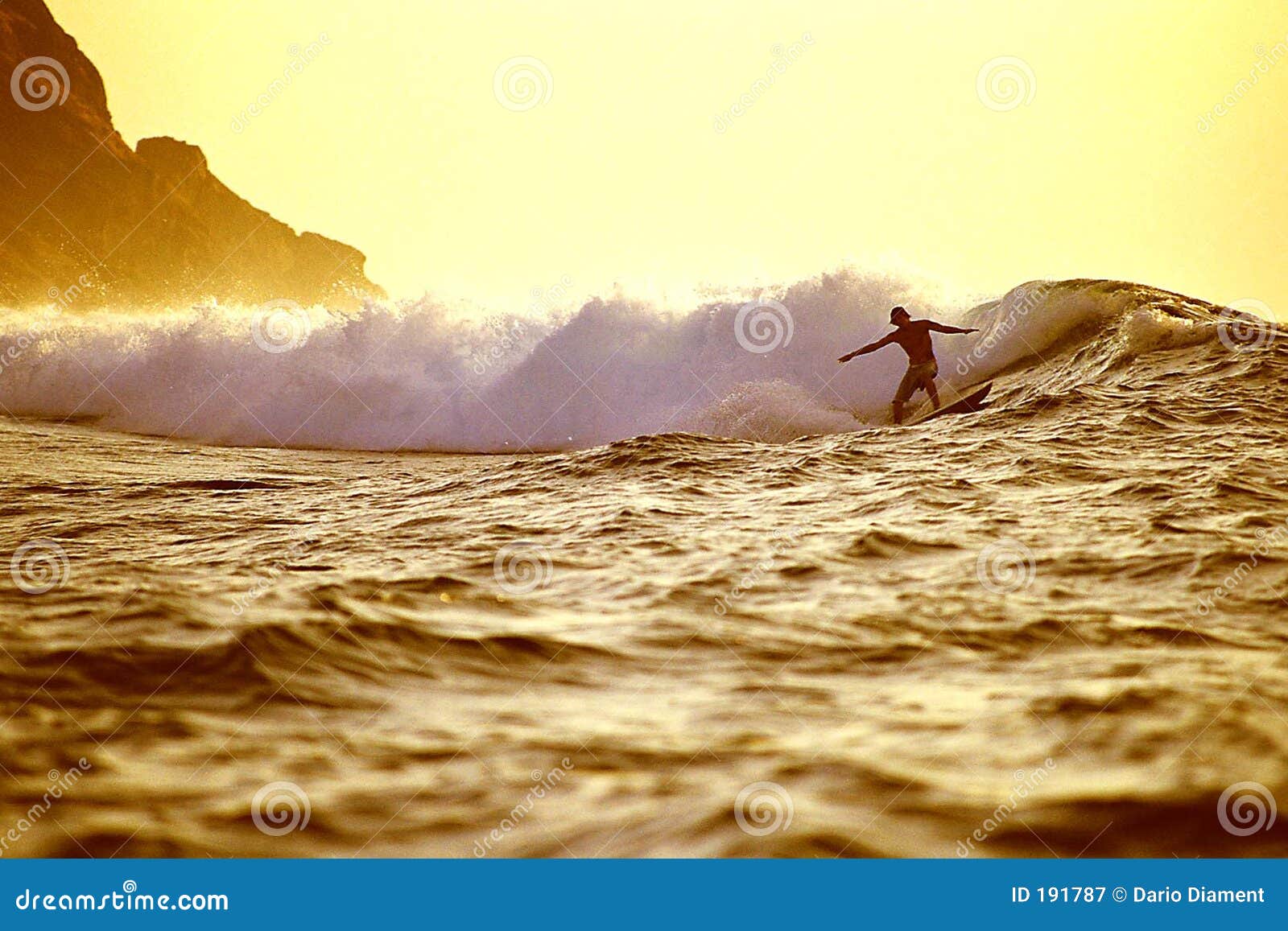 Sunrise surf stock image. Image of curl, observe, outside - 191787