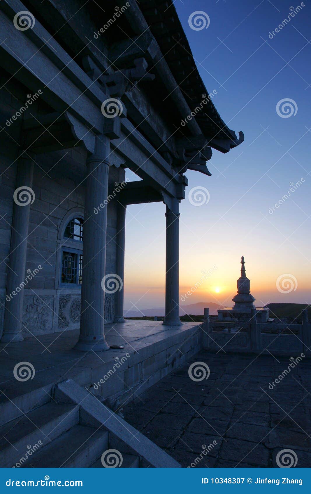 Sunrise temples stock image. Image of orange, travel - 10348307