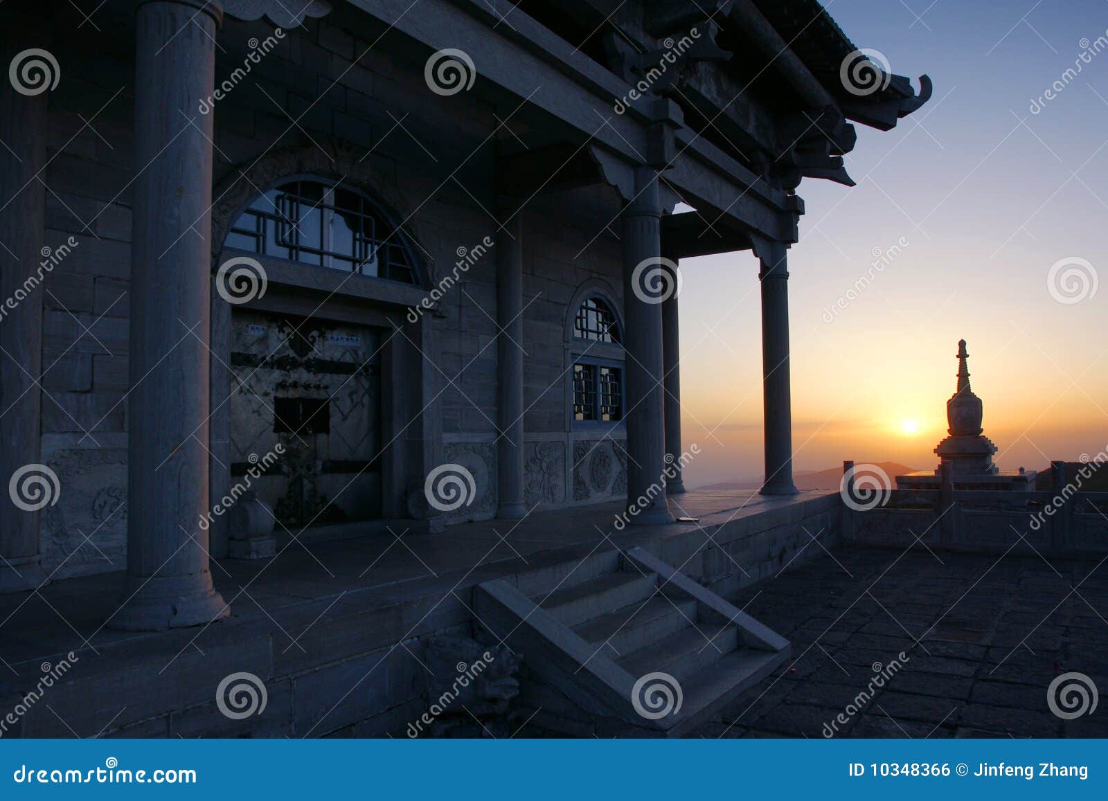 Sunrise temples stock photo. Image of traditional, mountain - 10348366