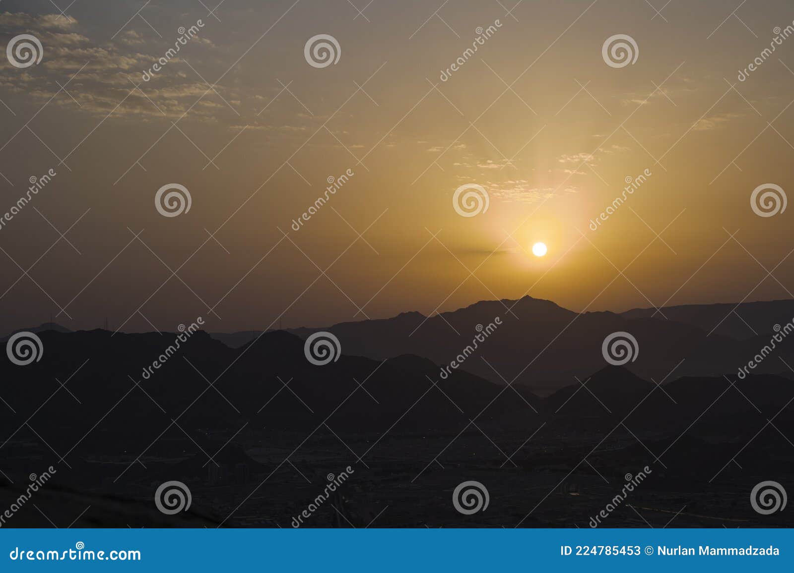 Sunrise Time in Mecca. Mecca City Stock Image - Image of religion ...