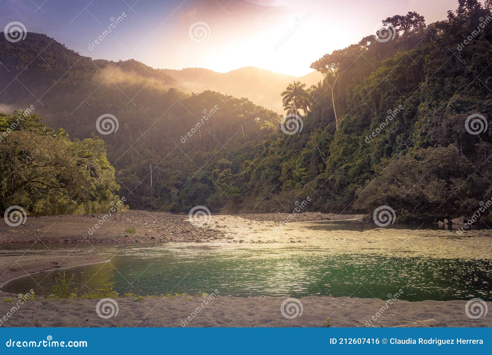 Sunrise on the Toa River stock photo. Image of cuba - 212607416