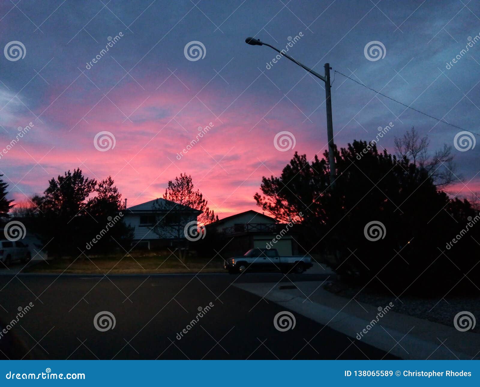 Morning light! stock image. Image of home, sunrise, trees - 138065589
