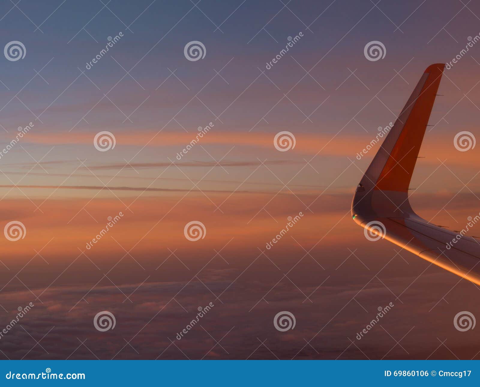 Sunrise View from the Airplane Window Stock Photo - Image of ...