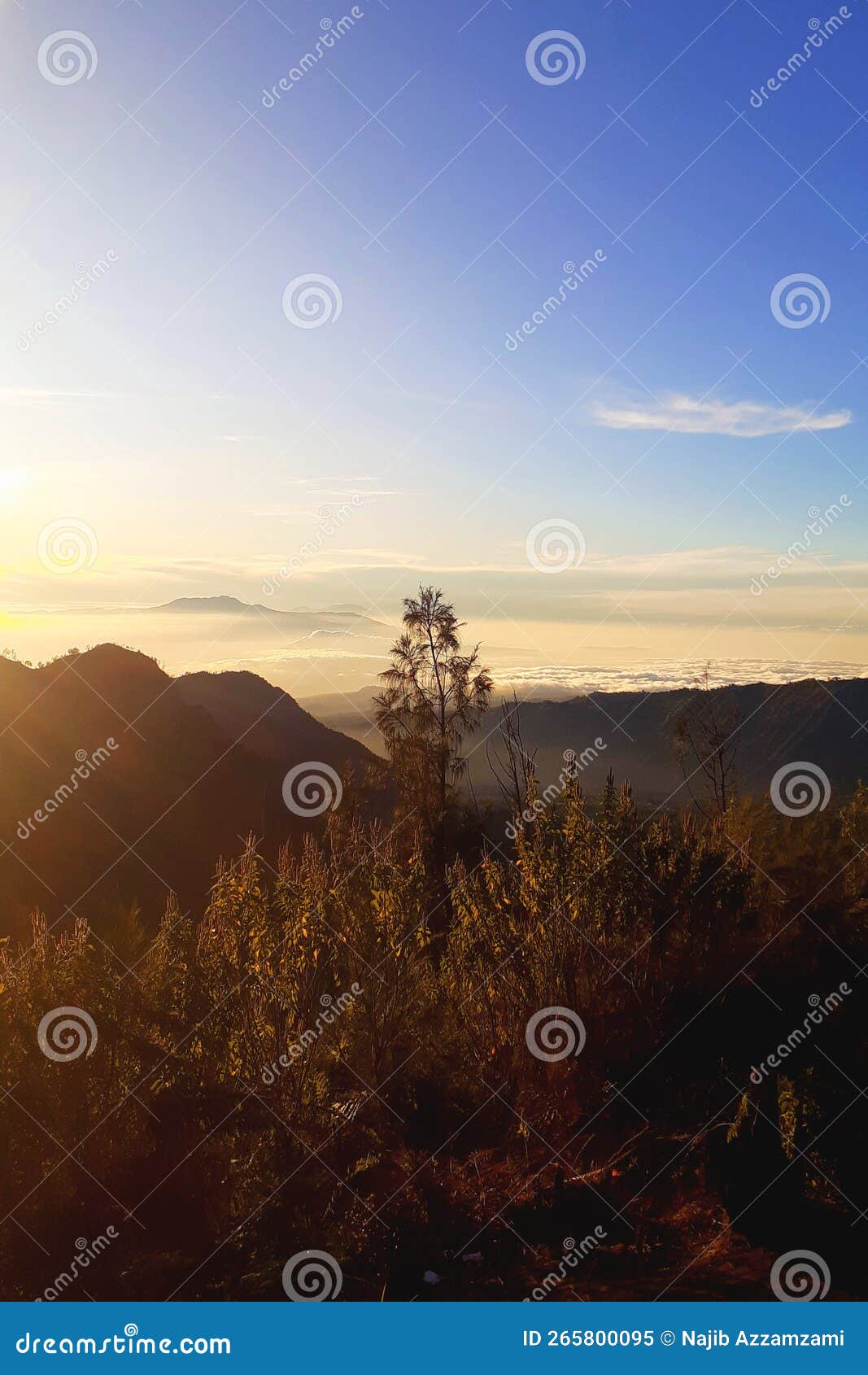 Sunrise View in Bromo Mountain Lumajang East Java Stock Image - Image ...