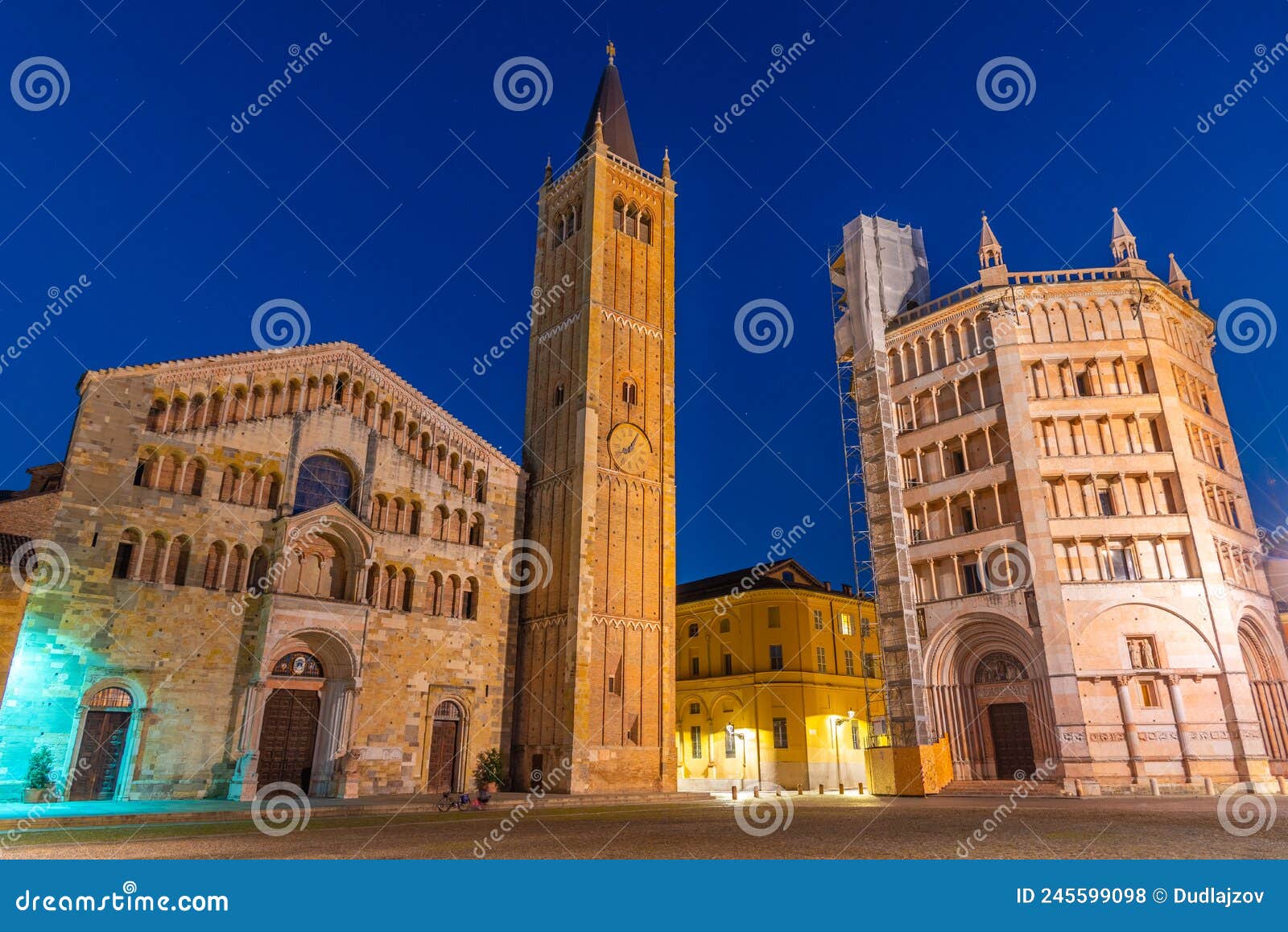 Sunrise View of the Cathedral of Parma in Italy Stock Photo - Image of ...