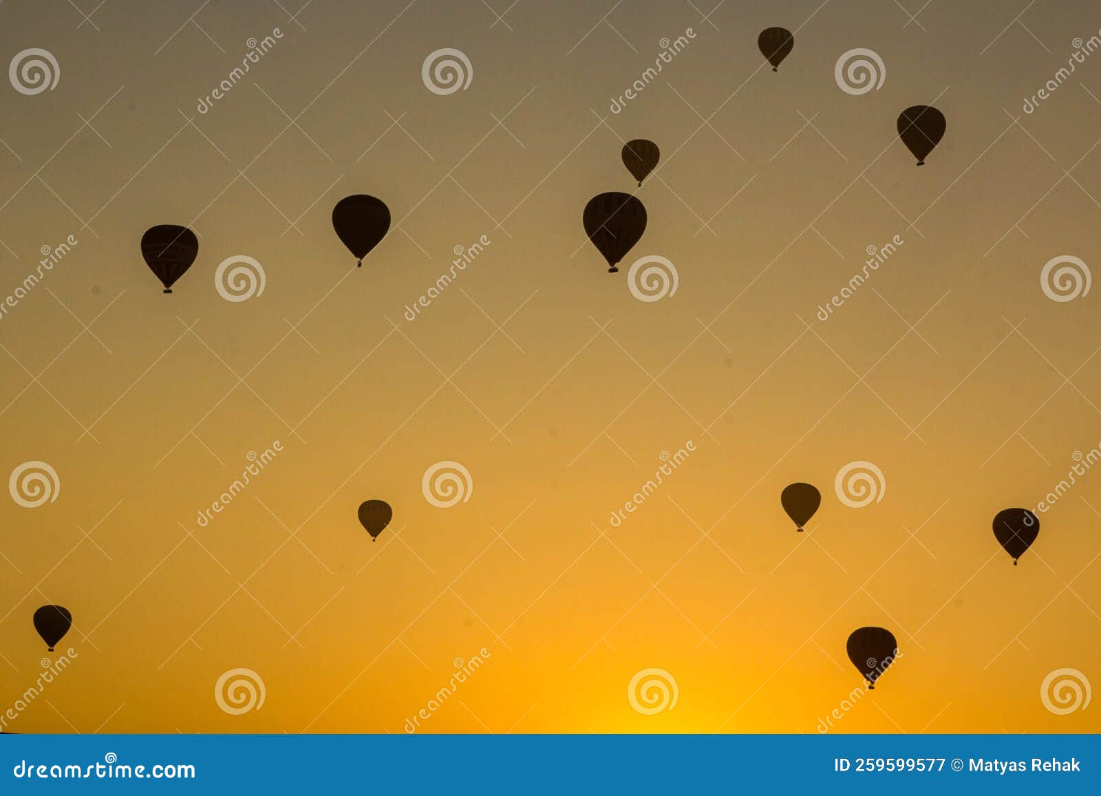 Sunrise View of Hot Air Balloo Stock Image - Image of transport, rock ...