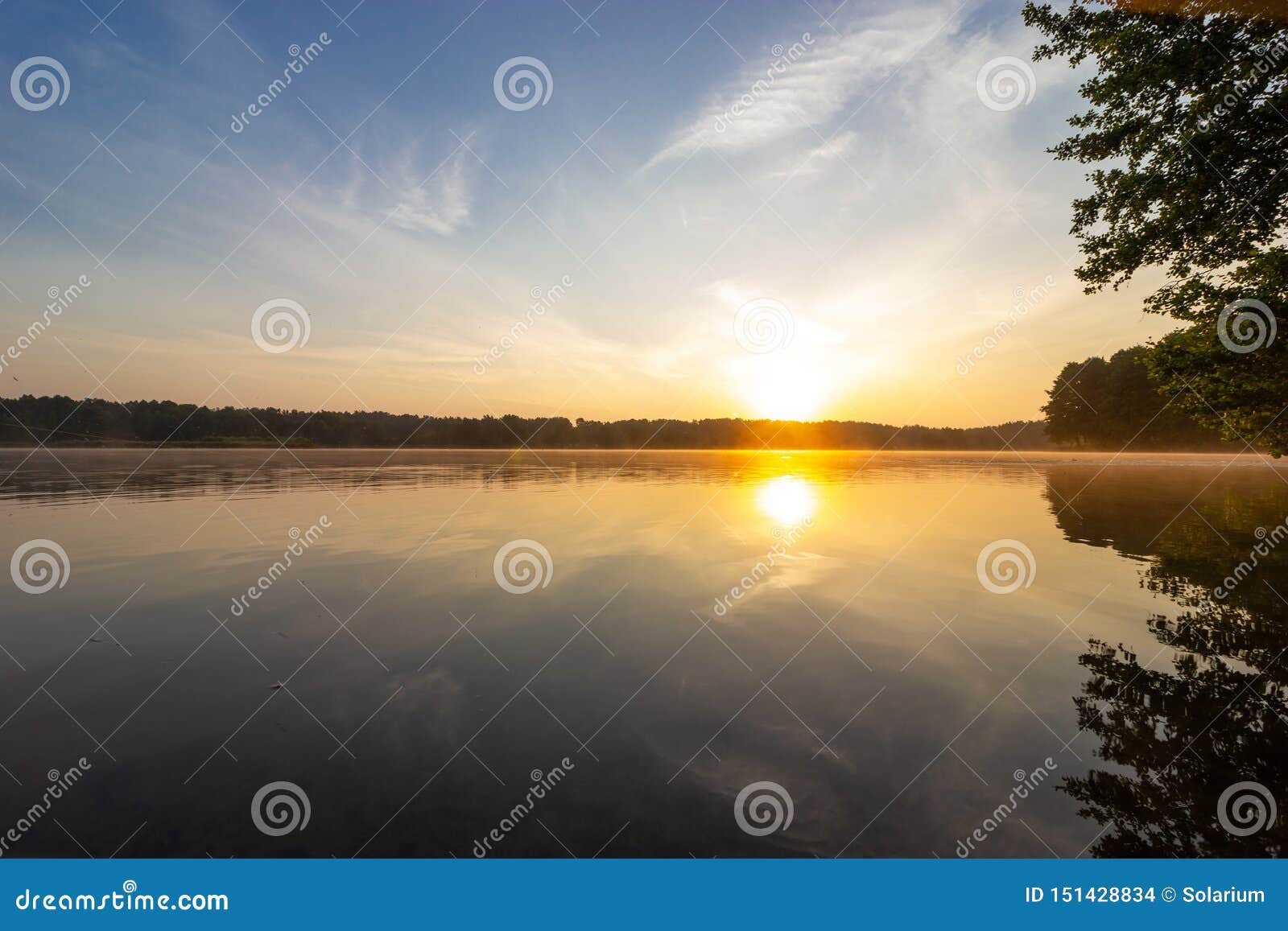 Sunrise stock photo. Image of summer, water, freshwater - 151428834