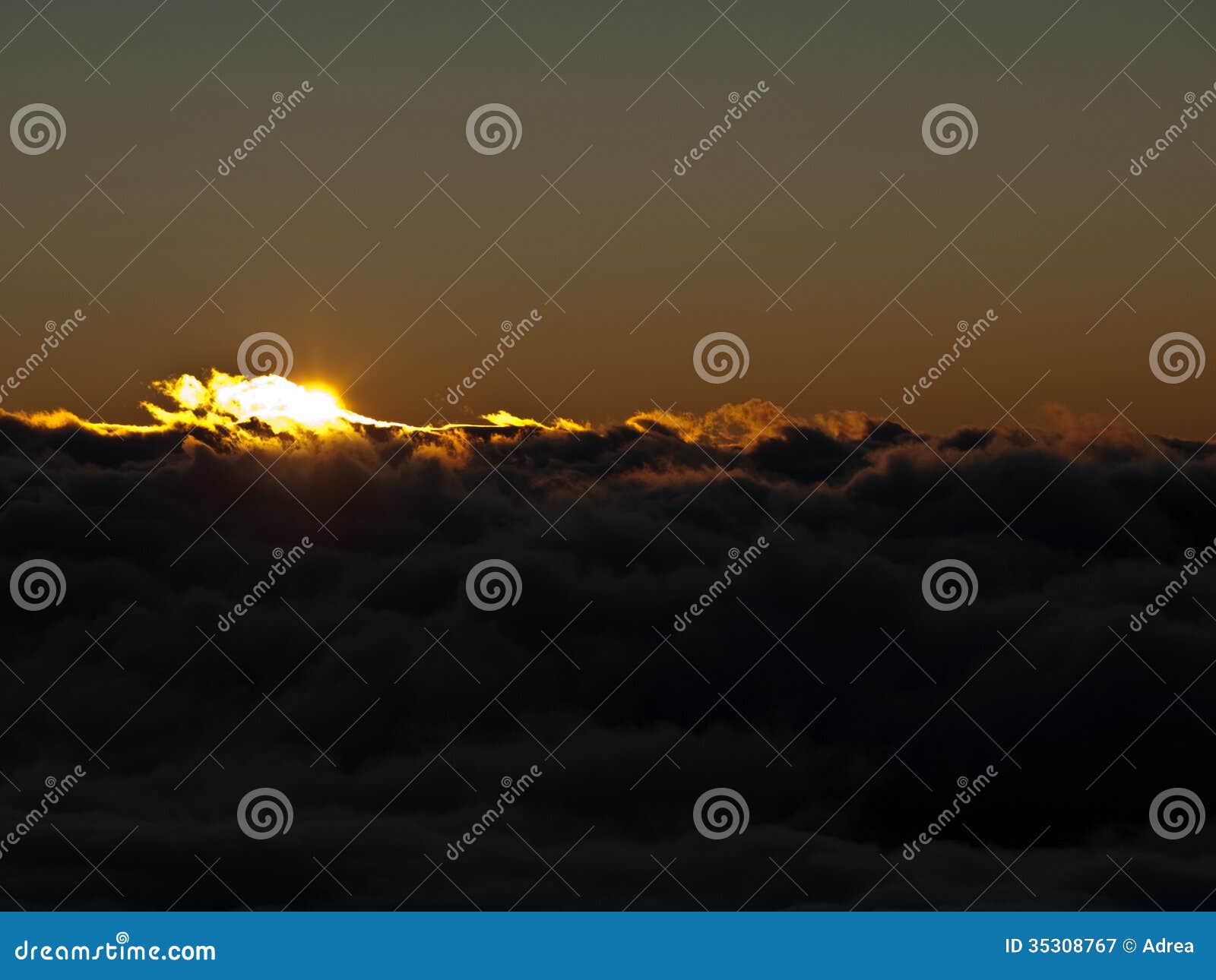 Sunrise or Sunset View at High Altitude Stock Image - Image of orange ...