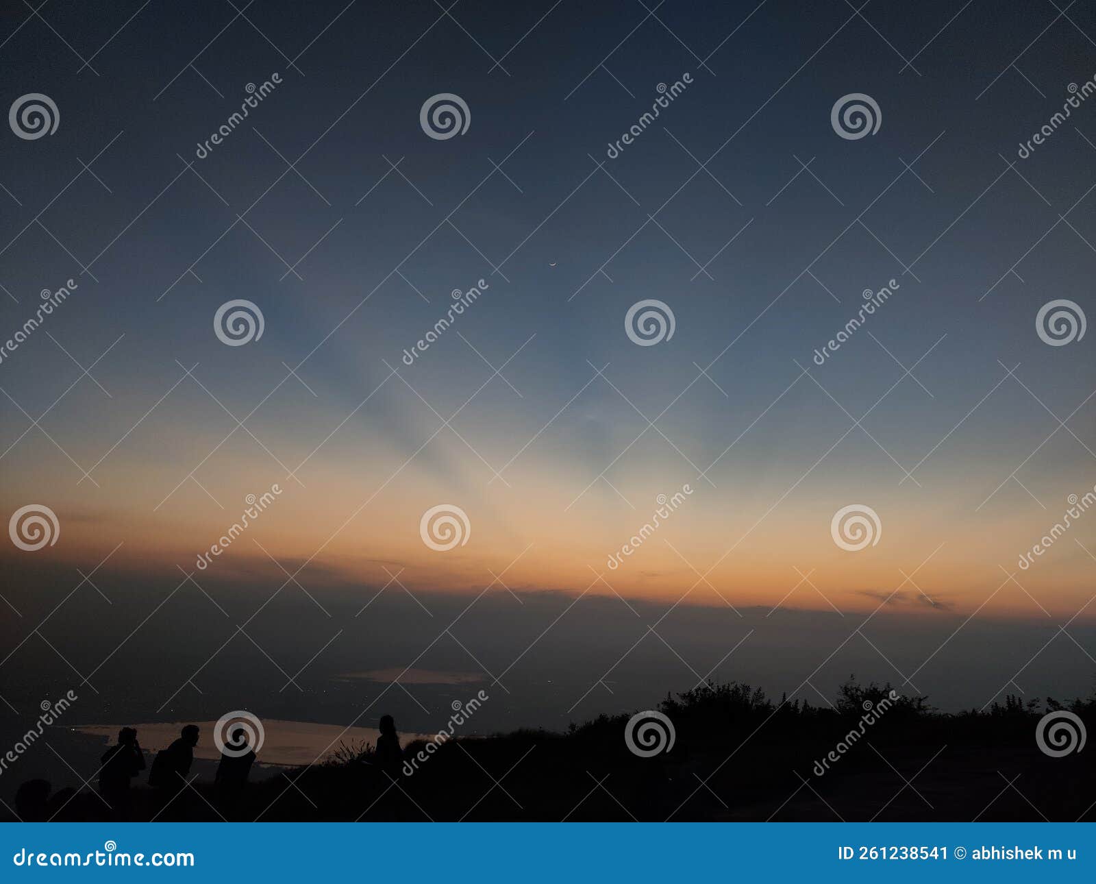 Sunrise View Point Skandagiri Stock Image - Image of skan, skandagiri ...
