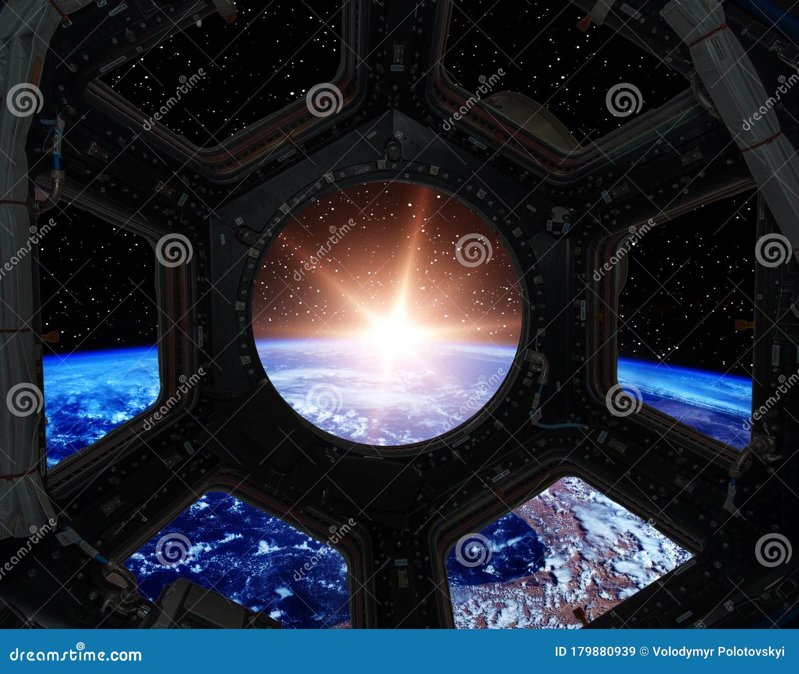 Sunrise, View from Spaceship. Elements of this Image Furnished by NASA ...