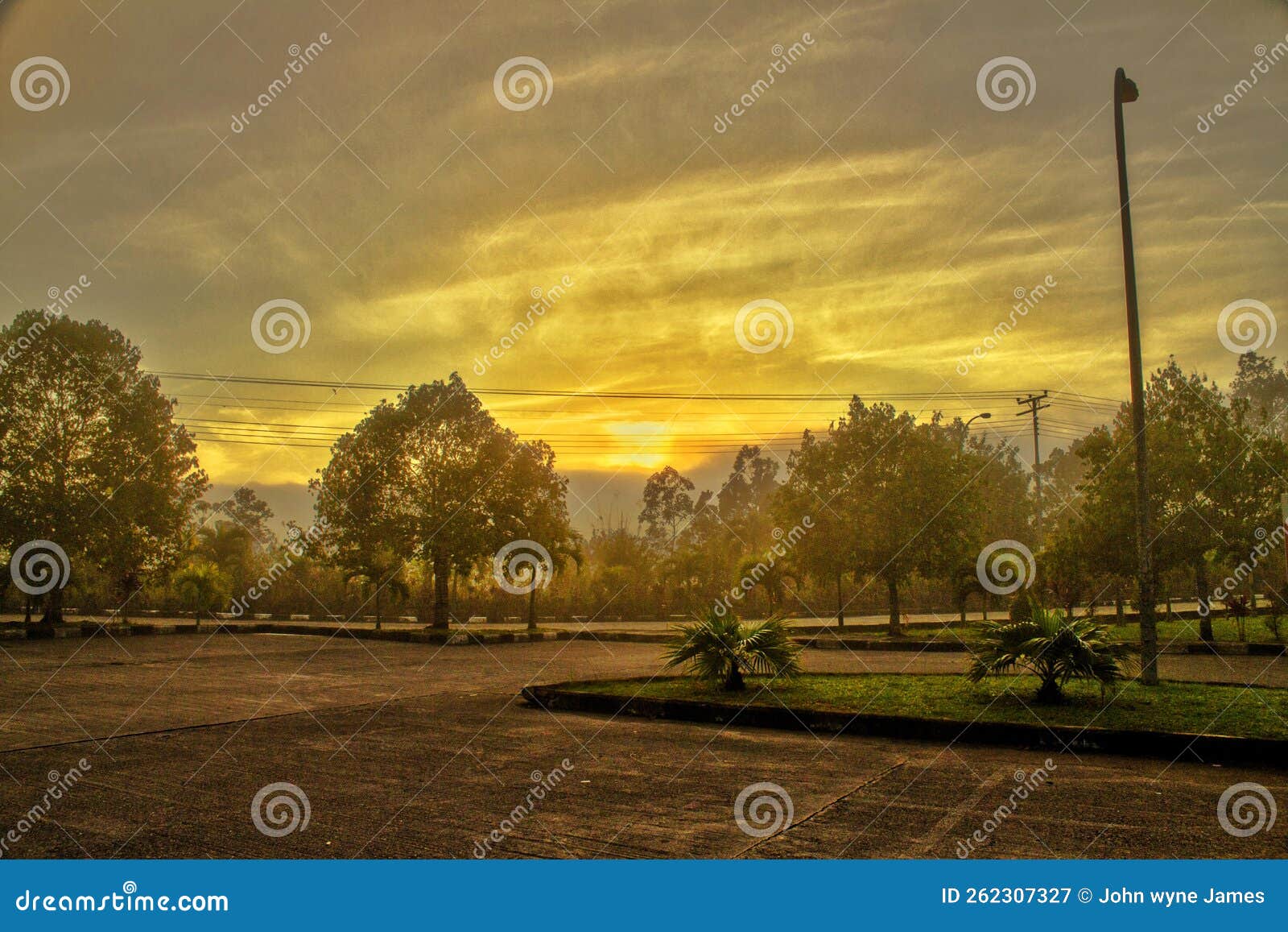 Sunrise View from the Top of the Hill Stock Image - Image of sunrise ...