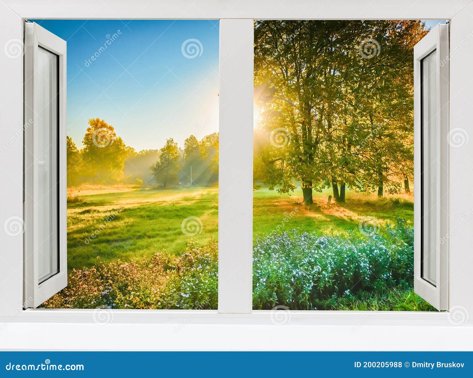 Sunrise View from the Window Stock Photo - Image of dark, natural ...