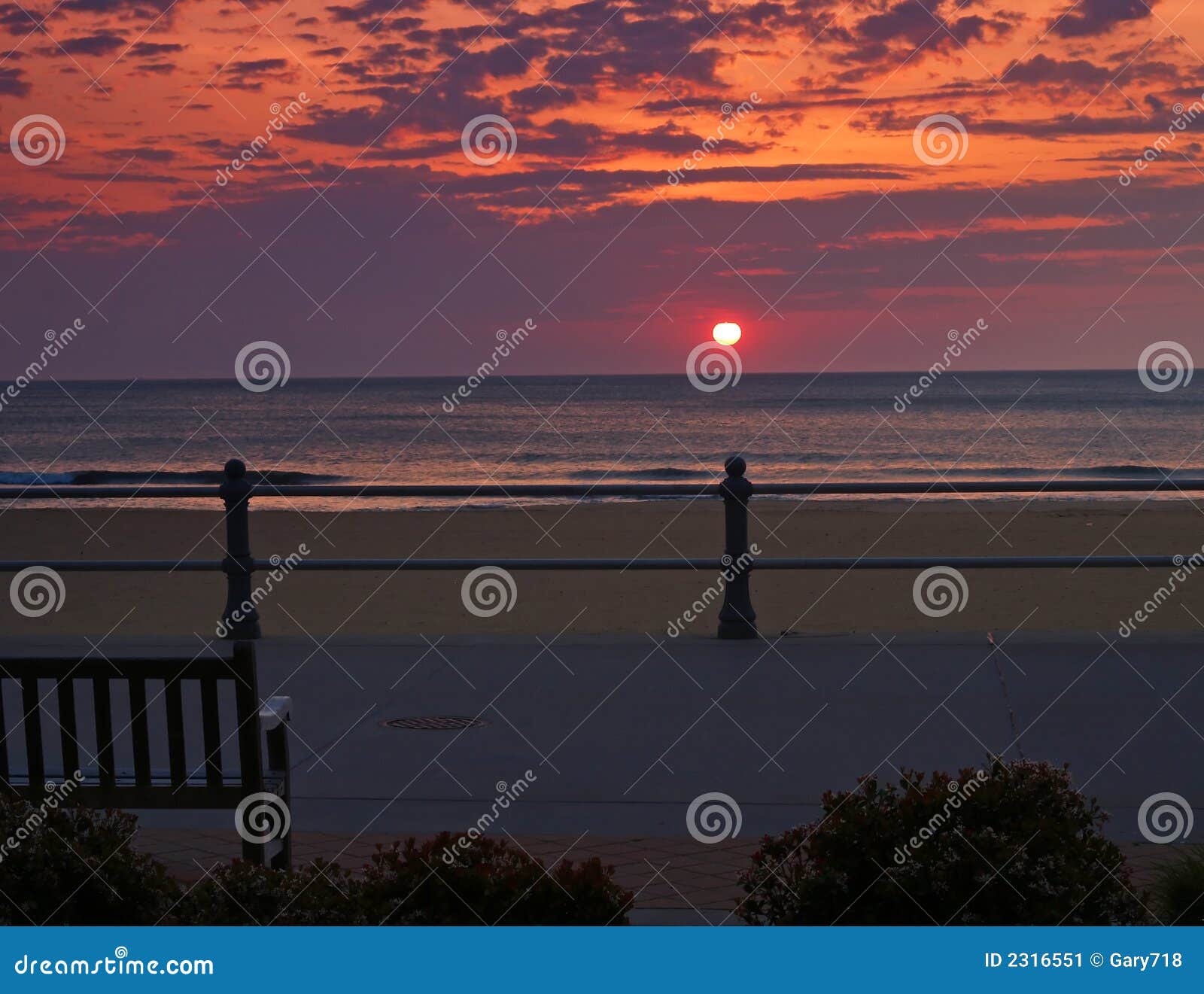 Sunrise at Virginia Beach stock image. Image of sunset - 2316551