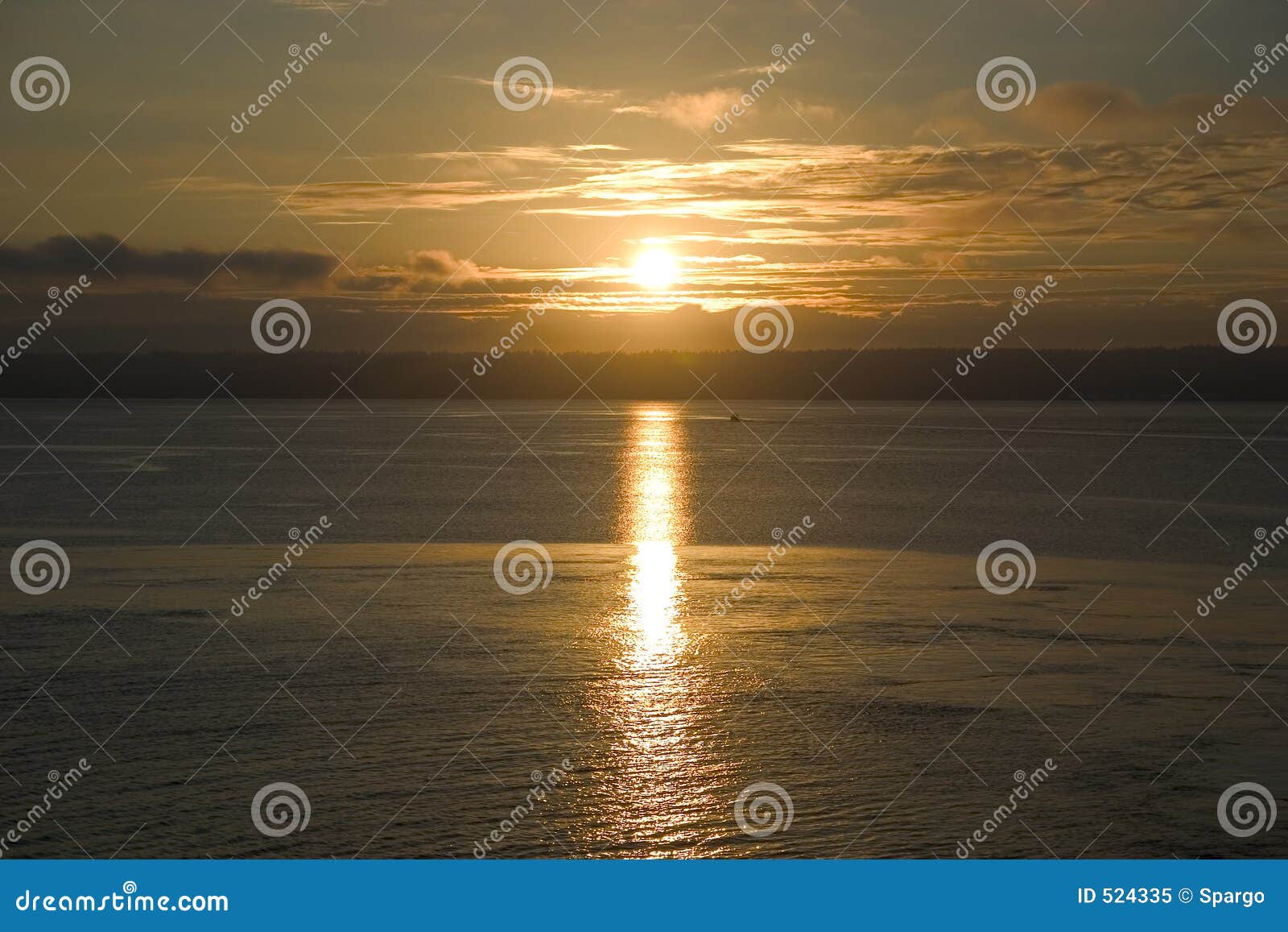 Sunrise on the Water stock image. Image of sunrise, clouds - 524335
