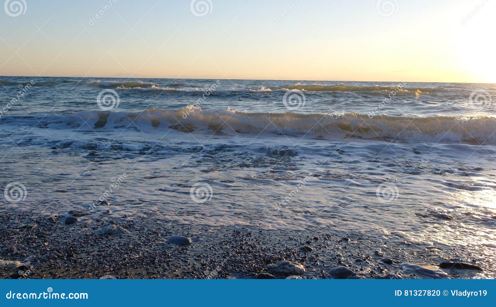 Sunrise from the waves stock photo. Image of beach, float - 81327820